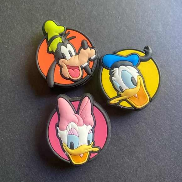 CROCS | Shoes | Set Of 3 Crocs Jibbitz Disney Donald And Daisy Duck ...